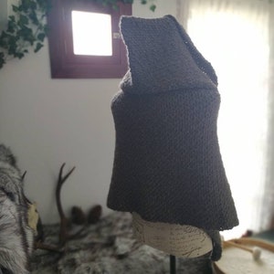 Viking Hood, Medieval Hood, Pagan Hood, Warm Poncho, Viking Wedding ...
