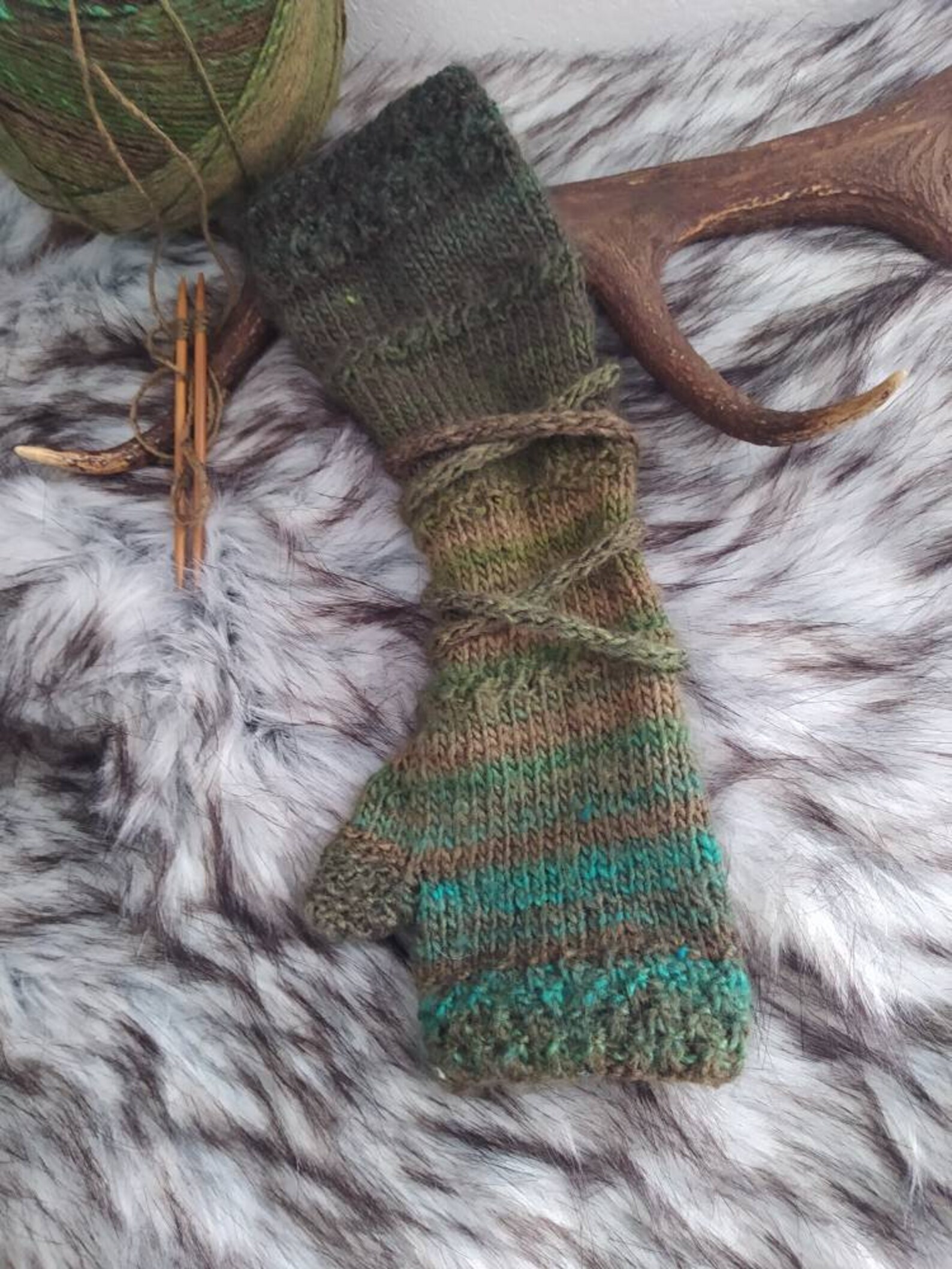 Viking Gloves Forest Witch Arm Warmers Medieval Muffs Larp - Etsy