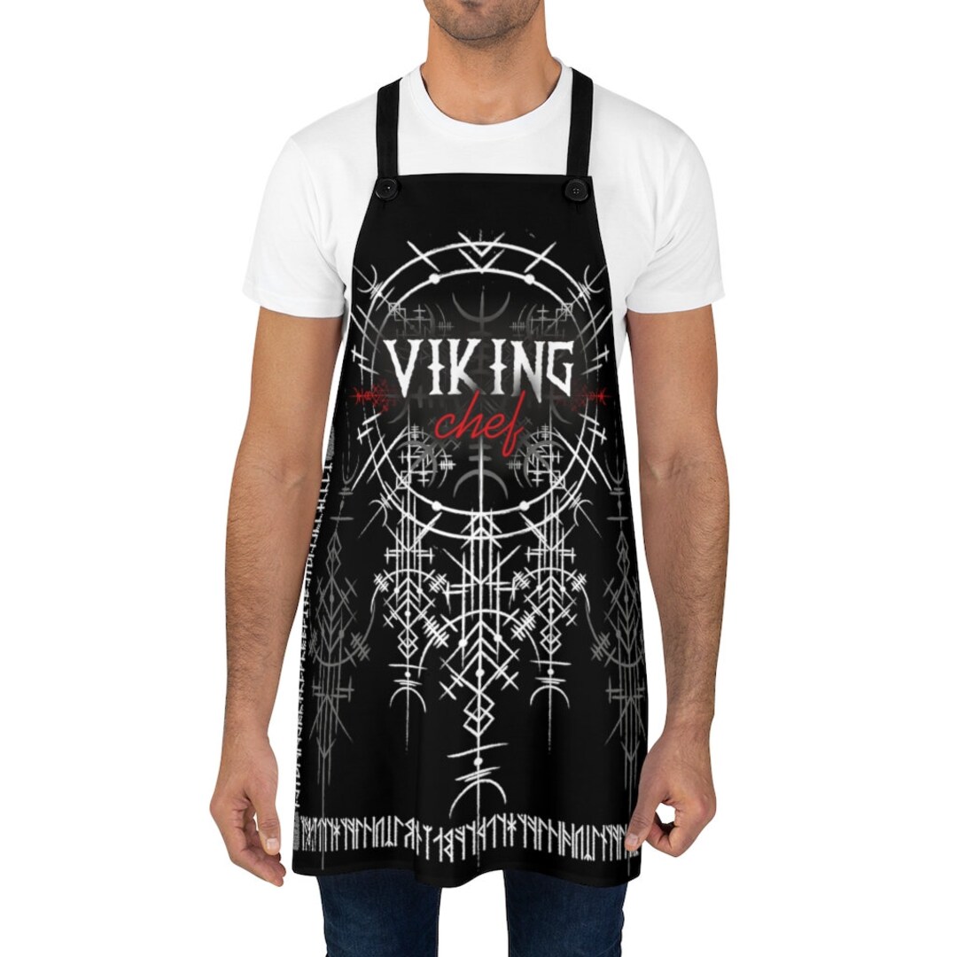 Norse Apron, Viking Apron, Runes Apron, Viking Kitchen, Bindrune Apron ...