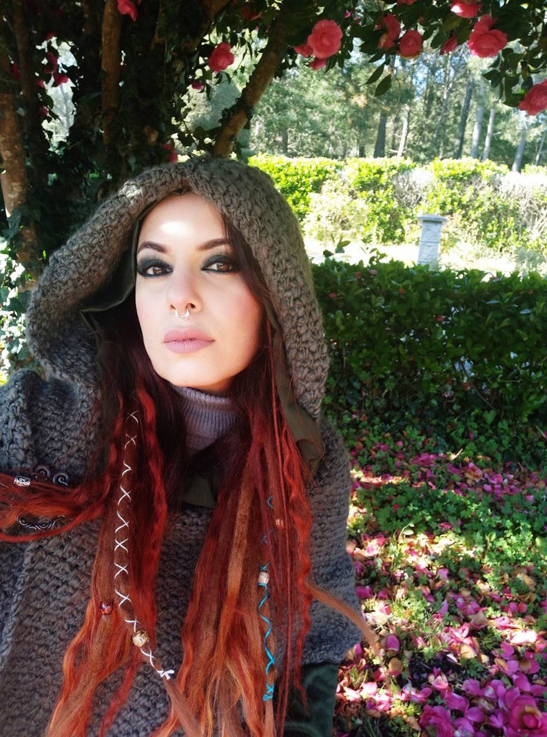 Viking Hood Medieval Hood Pagan Hood Warm Poncho Viking | Etsy
