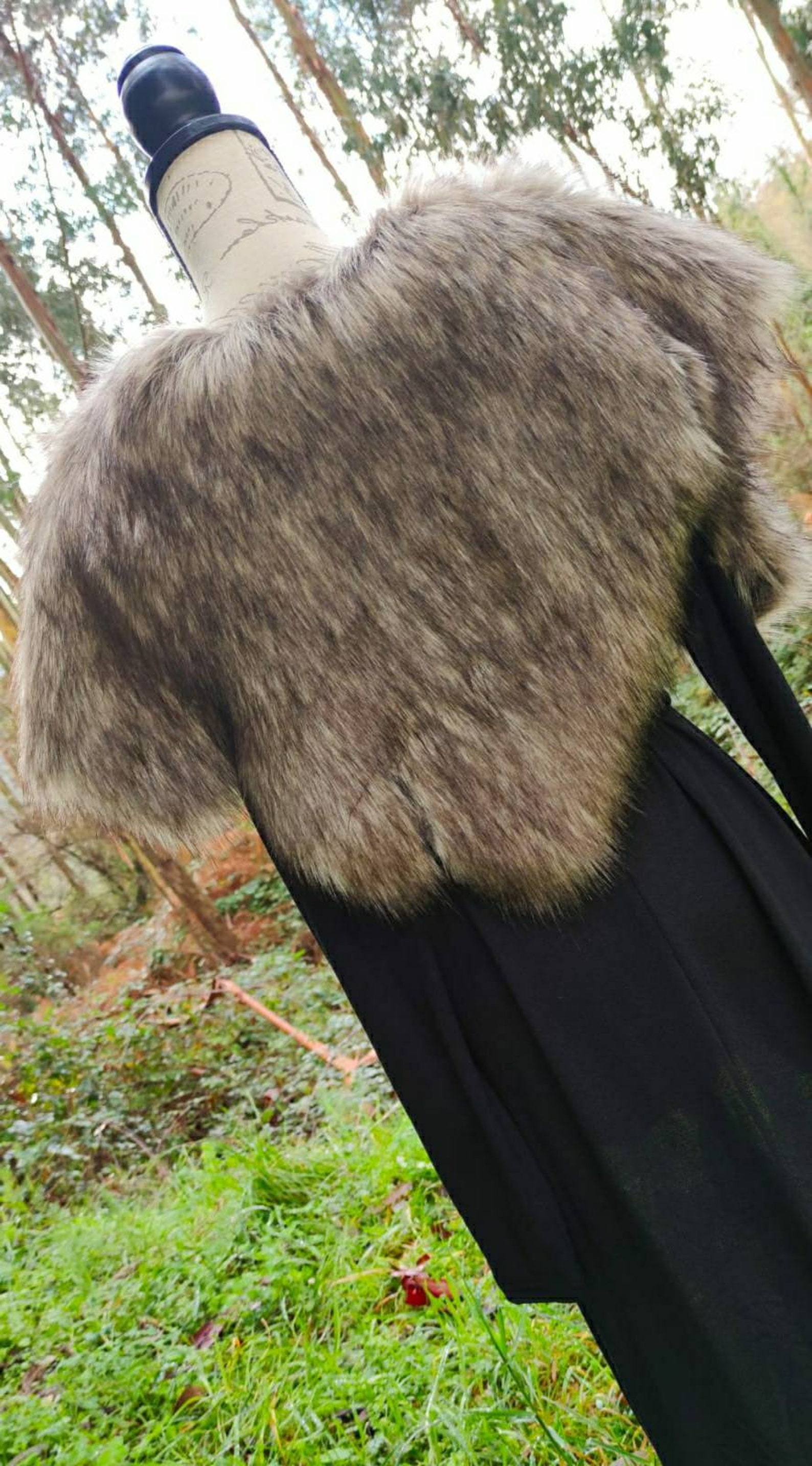 BACK IN STOCK Viking Wedding Shoulder Fur Mantle Celtic | Etsy