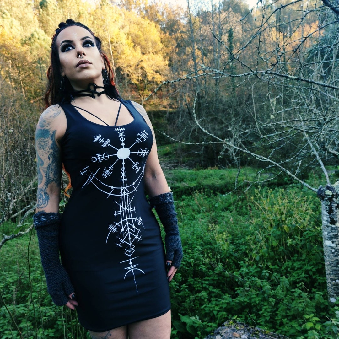 Viking Dress, Norse Dress, Viking Myths, Amulet Dress, Runes Dress ...