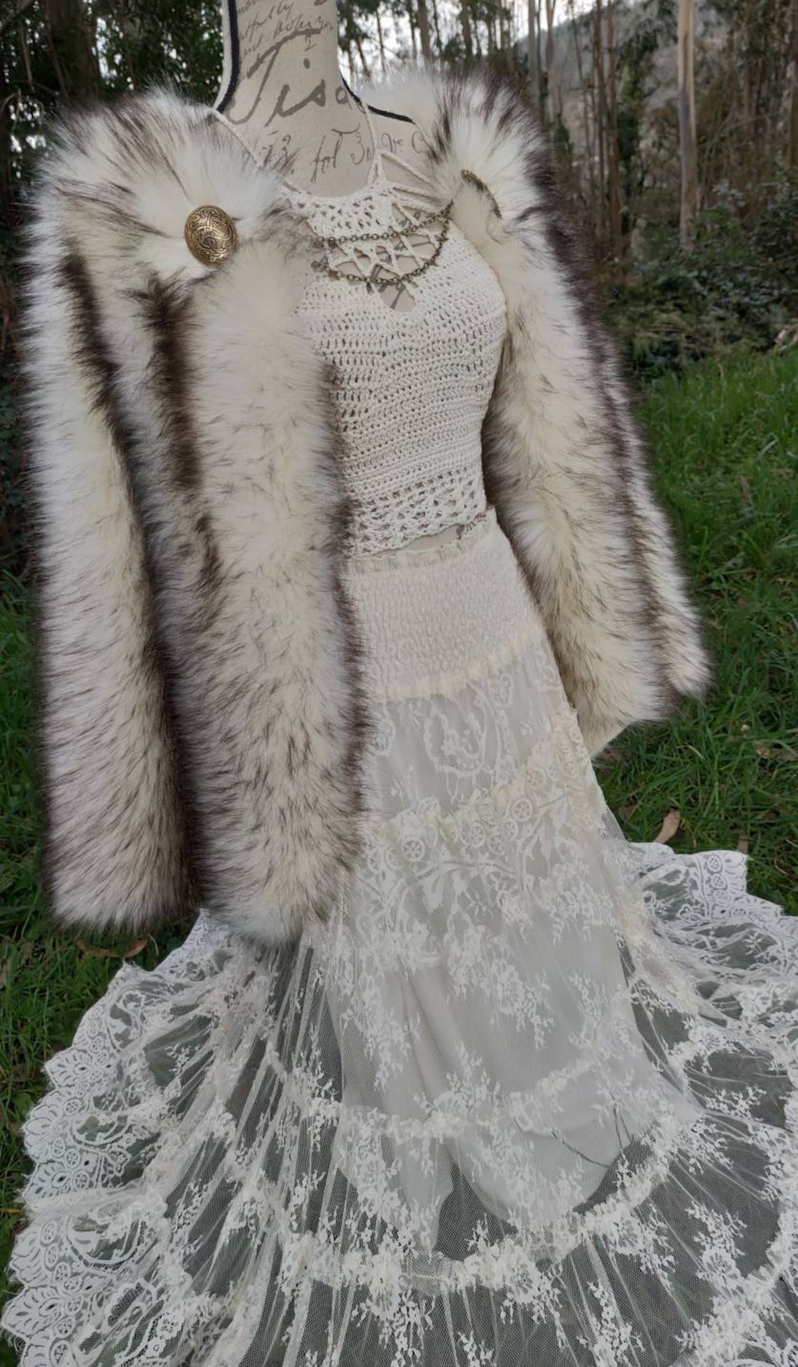 Viking Wedding Fur Cloak Plus Freya Belt Custom for Luca - Etsy