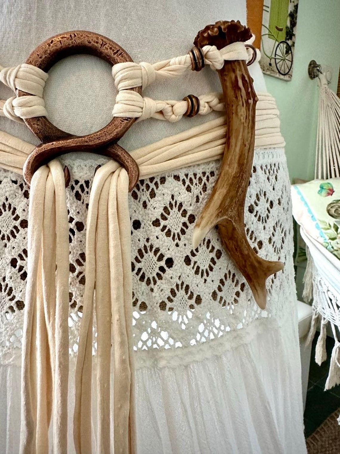 Norse Vegan Antler Harness Belt: Seidr Witch, Viking, LARP - Etsy