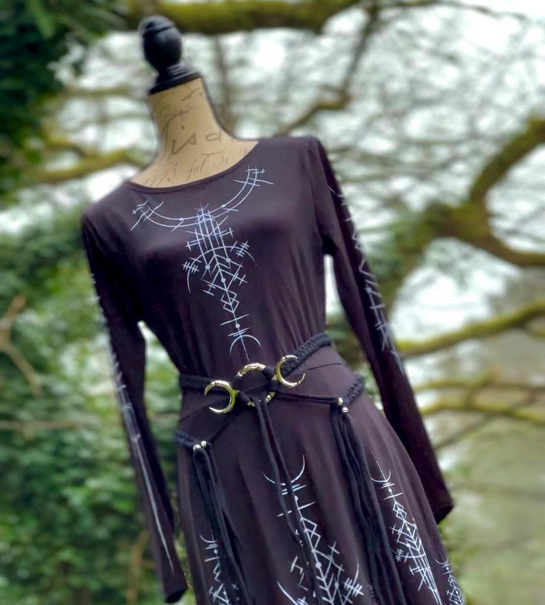 Triple Moon Goddess Belt: Braided Pagan Handfasting Belt - Etsy