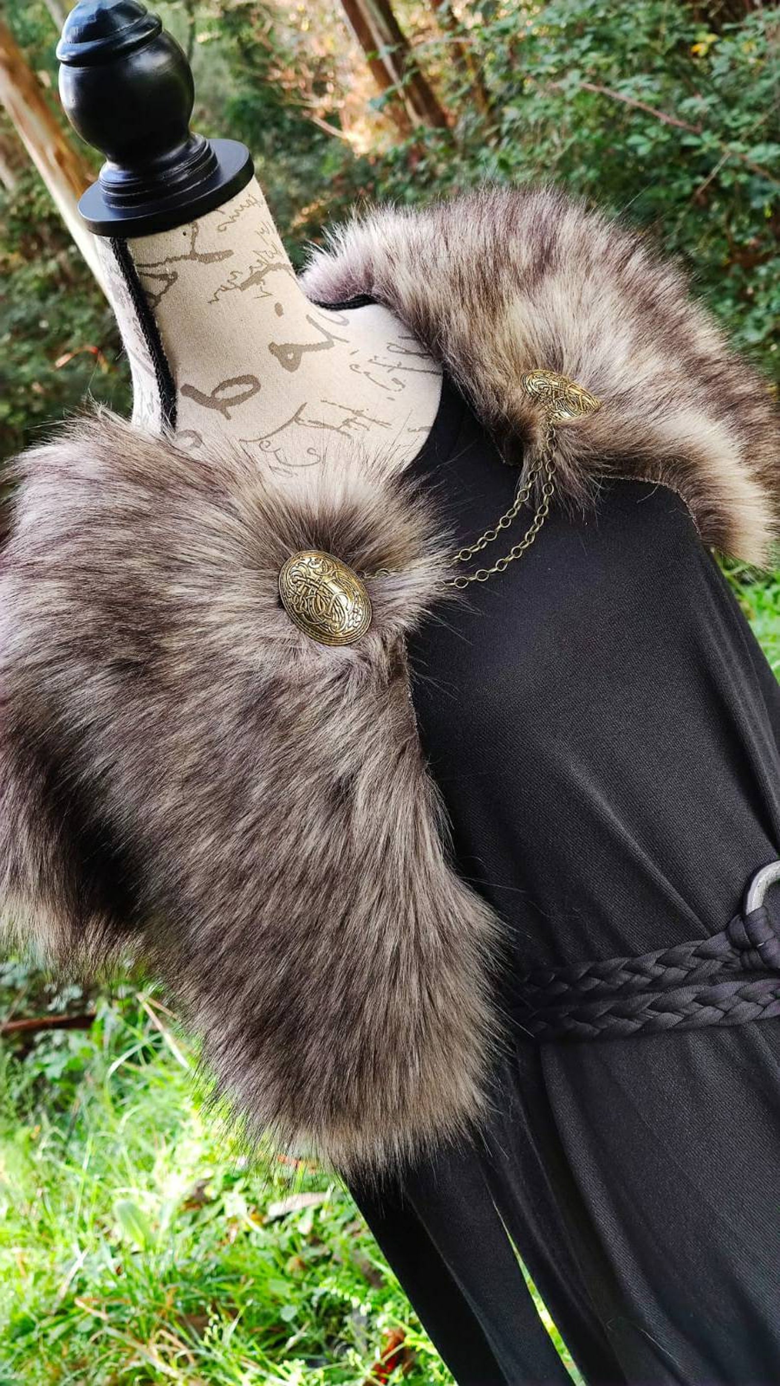 BACK IN STOCK Viking Wedding Shoulder Fur Mantle Celtic | Etsy