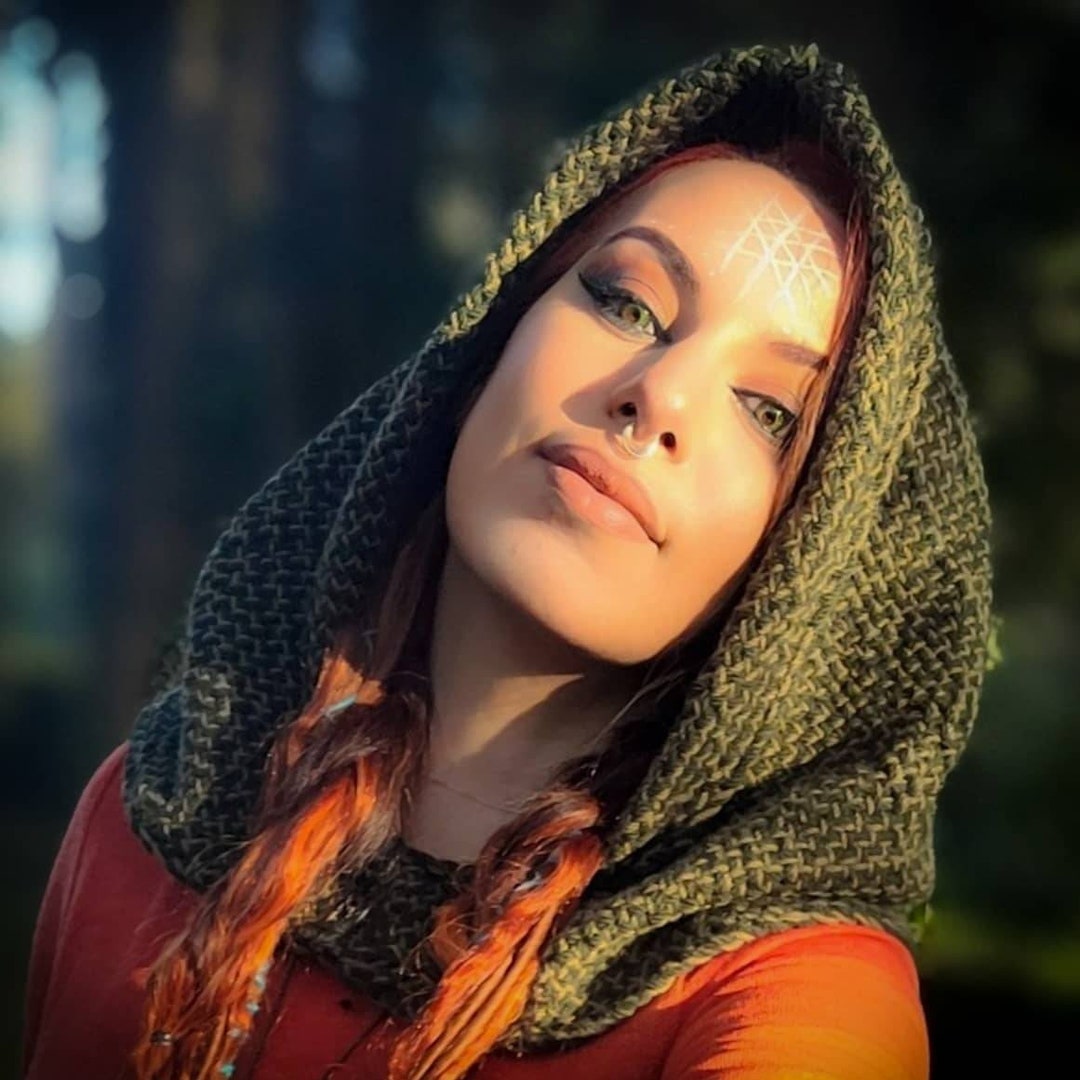 Forest Witch, Viking Hood, Norse Hood, Web of Wyrd Handwoven Hood ...