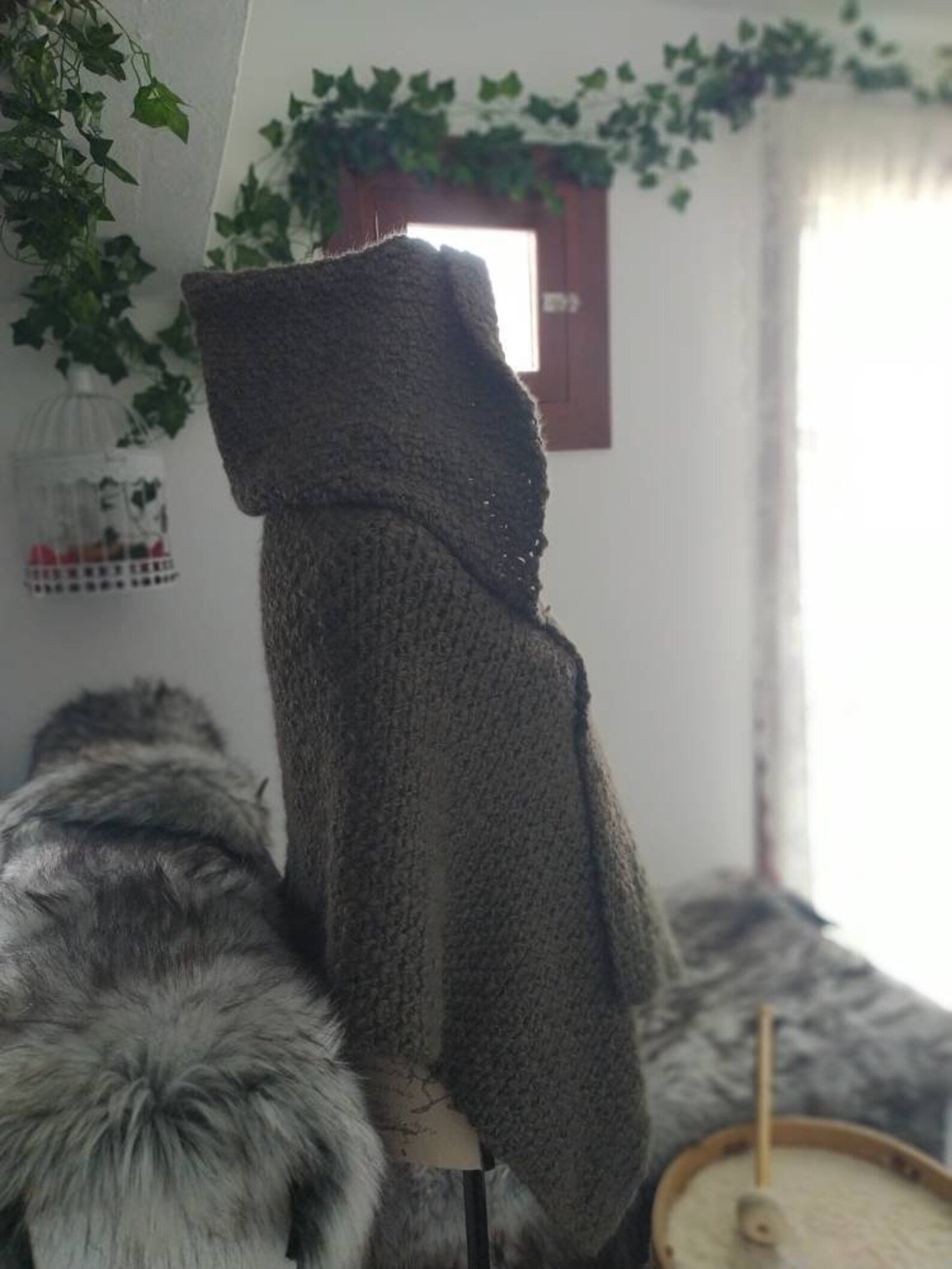 Viking Hood Medieval Hood Pagan Hood Warm Poncho Viking | Etsy