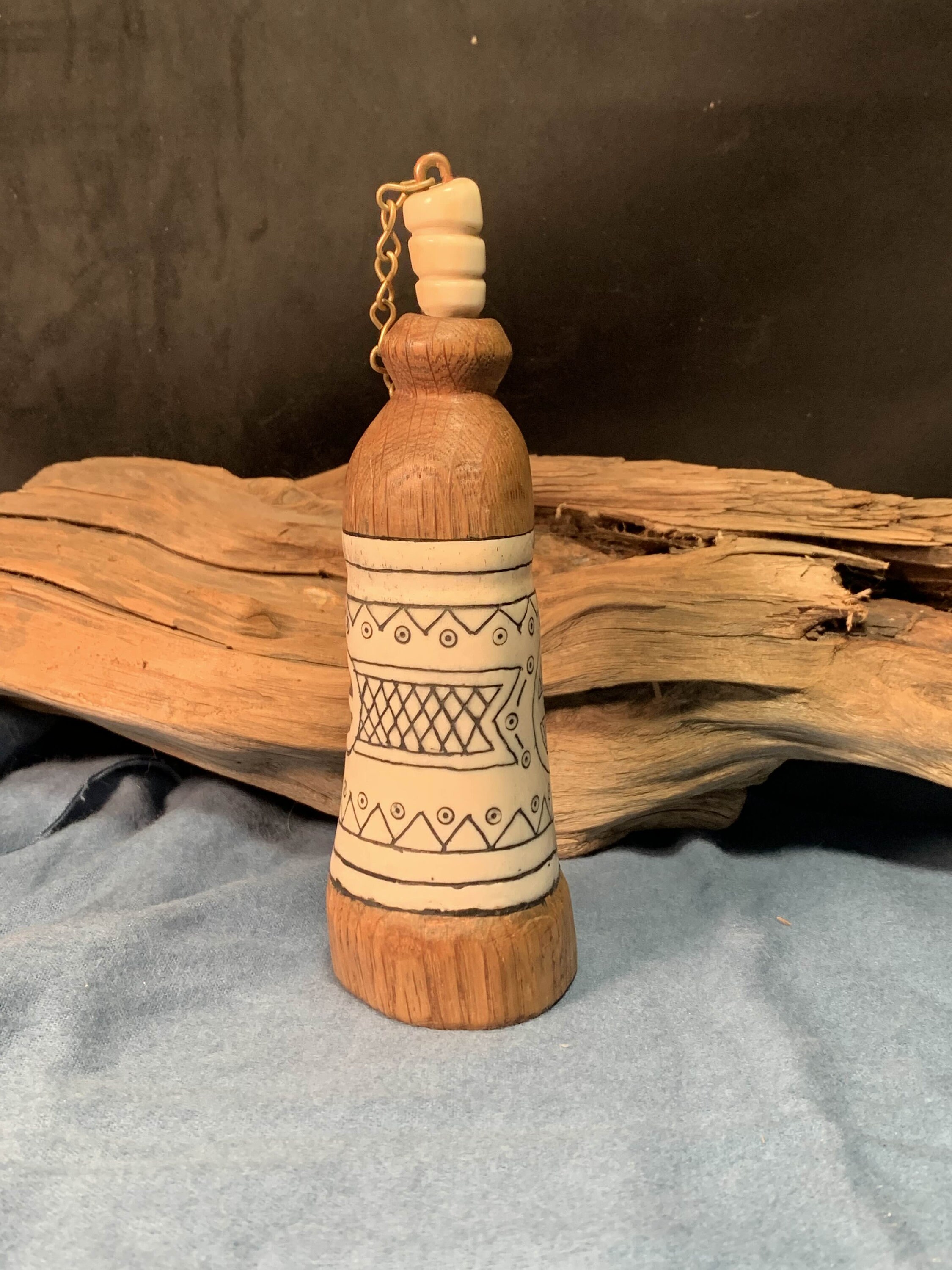 Medieval Norse Style Salt Flask, Bushcraft, Carved Wood Bone and Antler ...