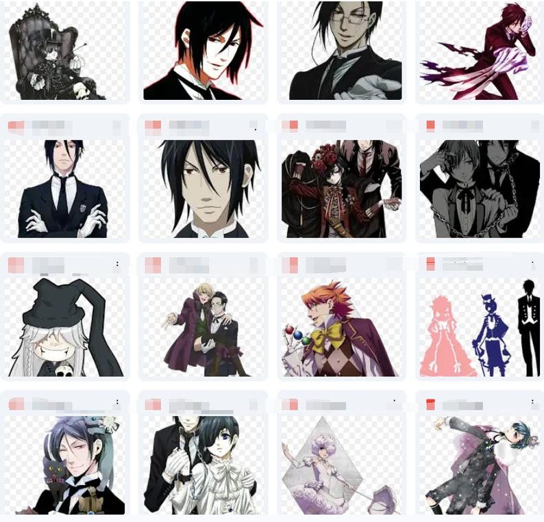 Butler Anime Png Pack, Butler Anime Clipart Bundle, Anime PNG, Cut File ...