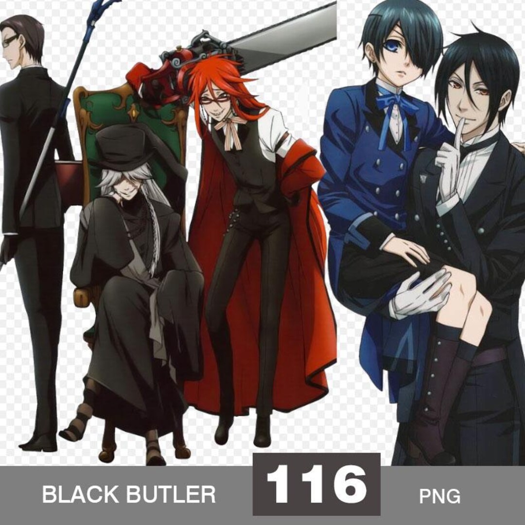 Butler Anime Png Pack, Butler Anime Clipart Bundle, Anime PNG, Cut File ...