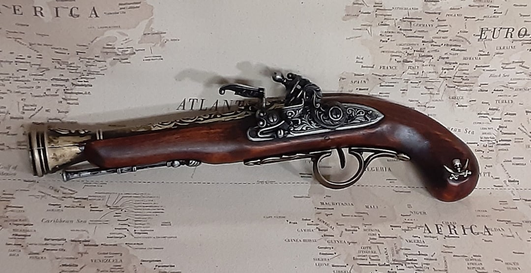 Left Handed Steampunk Style Pirate's Aged Non Firing Antique ...