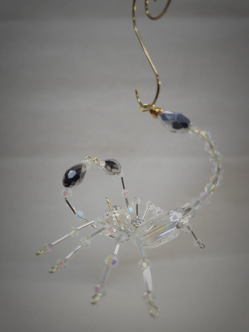 Steampunk Beaded Clear Crystalline Scorpion - Etsy