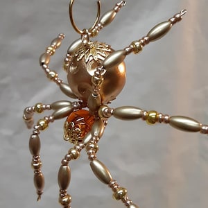 Steampunk Beaded Gold Dimpled Spider - Etsy
