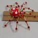 Steampunk Crystalline Beaded Red/white Dimpled Spider - Etsy