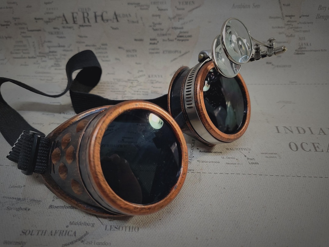 Steampunk Basic Engineer Goggles With Double Loupes and in 5 Different ...