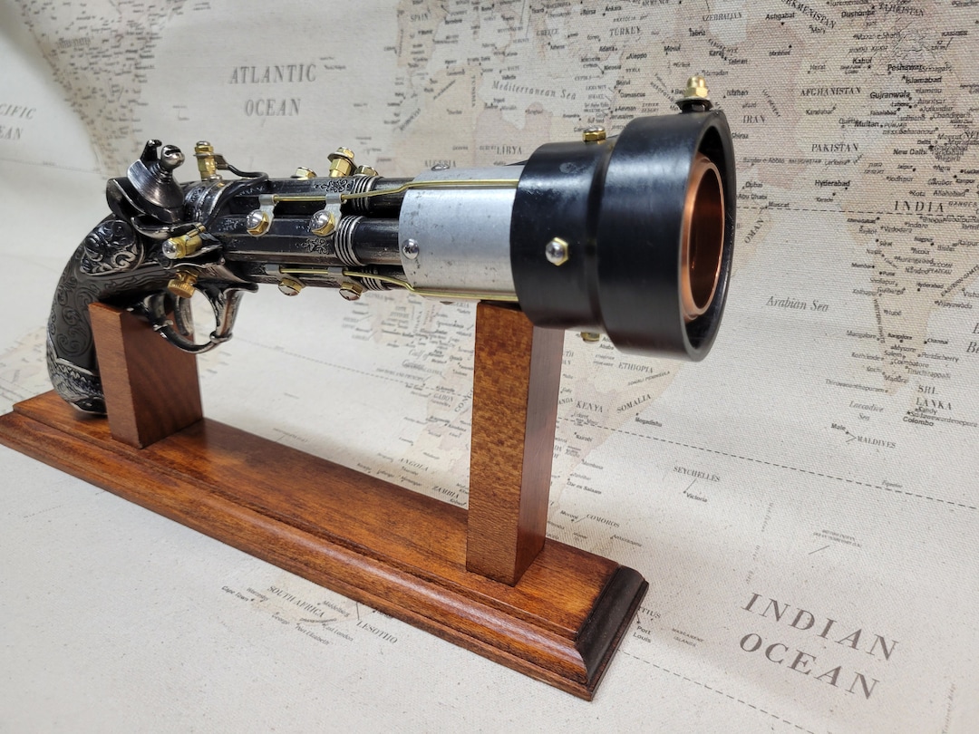 Steampunk Rotating 4 Barrel Aether Eagles Head Non- Firing Flintlock - Etsy