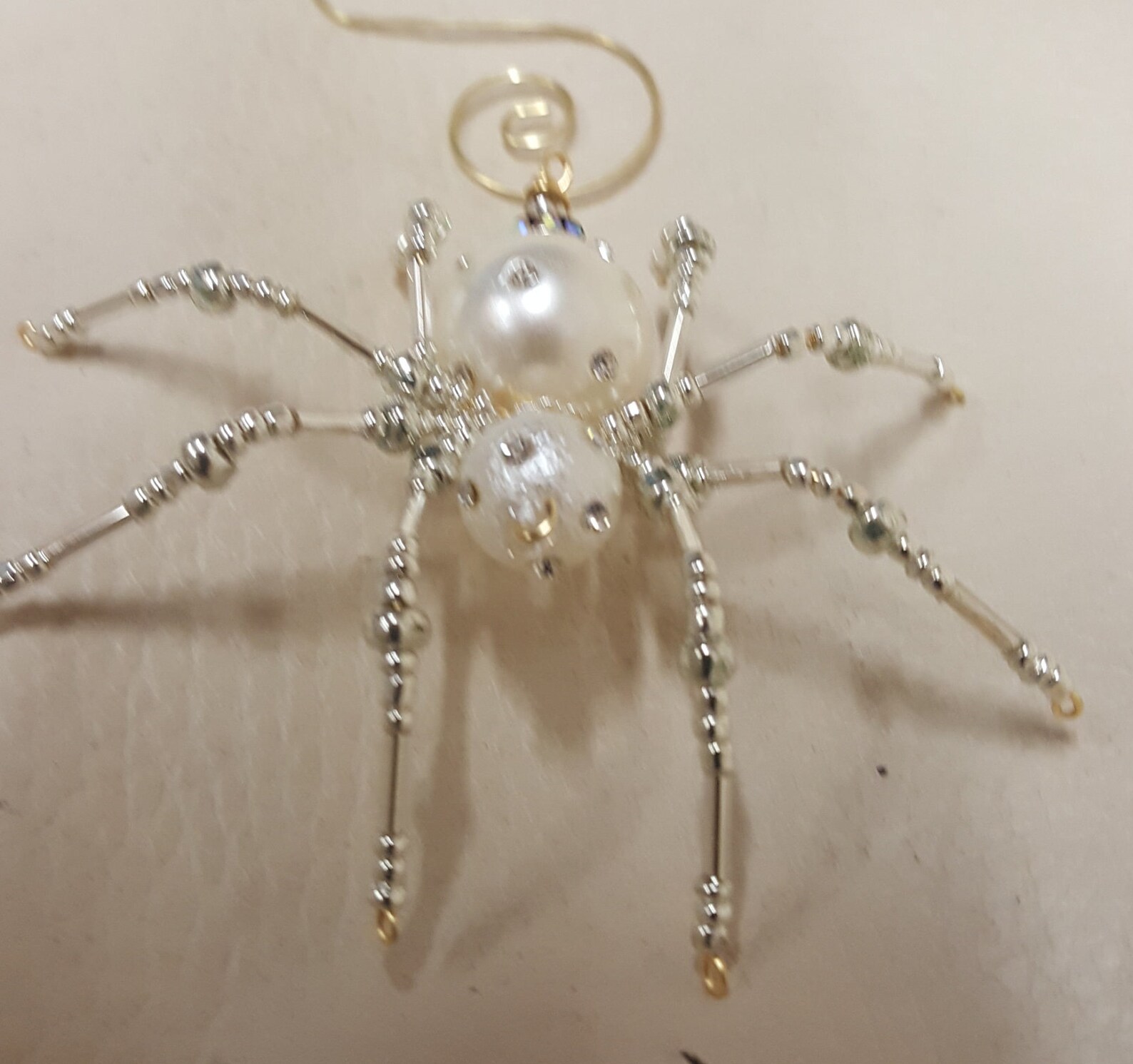 Steampunk Beaded Pearl Spider - Etsy