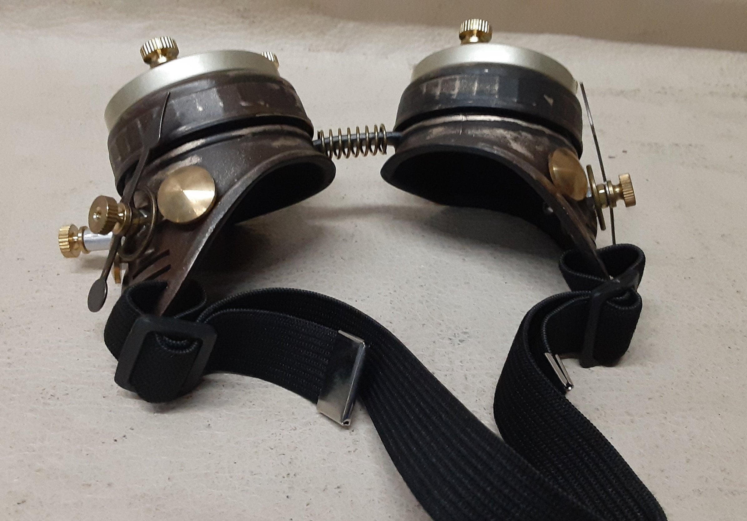 Brown Steampunk Engineer Goggles