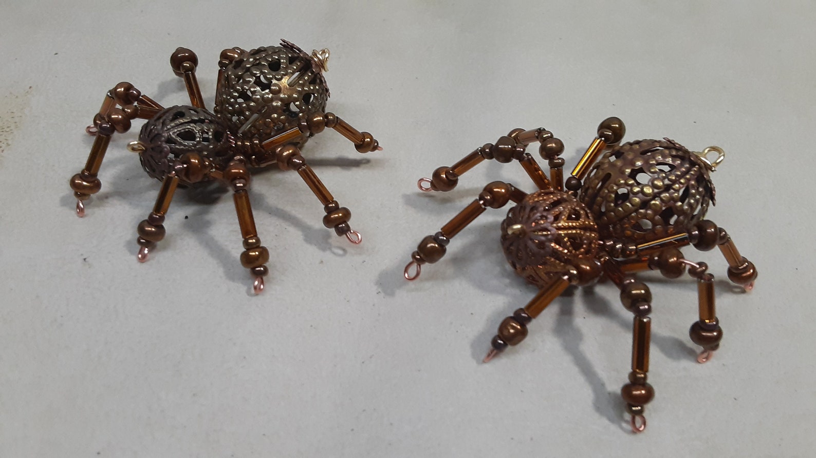 Small Steampunk Metal Beaded Spider | Etsy