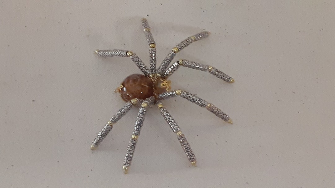 Extra Large Steampunk Brown Ceramic Drawer Pull Spider - Etsy