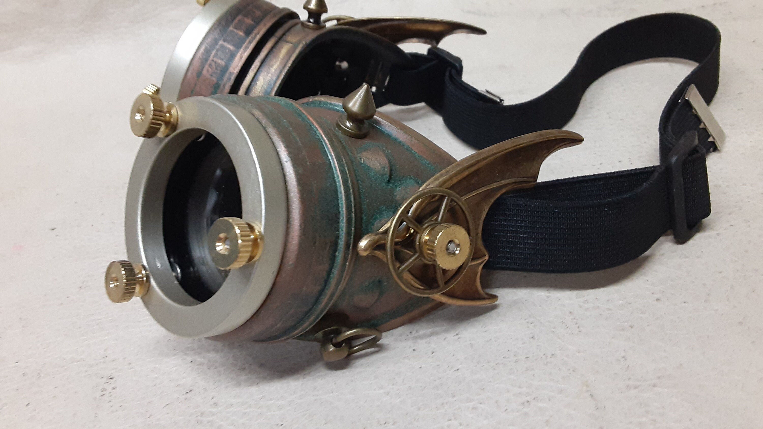 Copper Steampunk Dragon Wing Engineer Goggles
