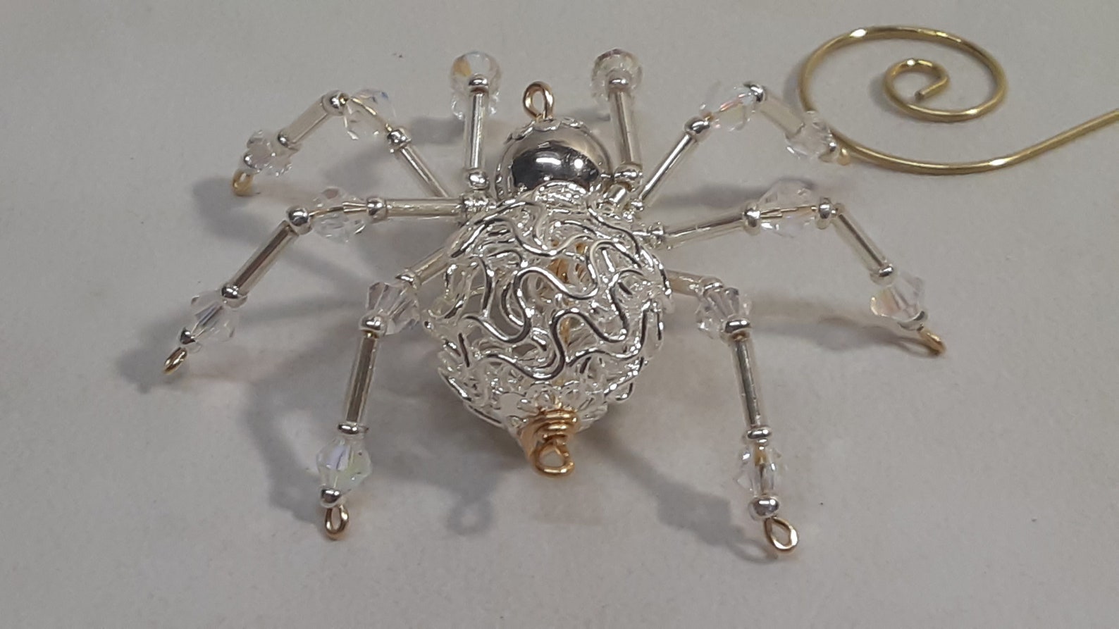Steampunk Crystalline Silver Metallic Spider - Etsy