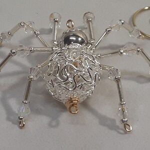 Steampunk Crystalline Silver Metallic Spider - Etsy