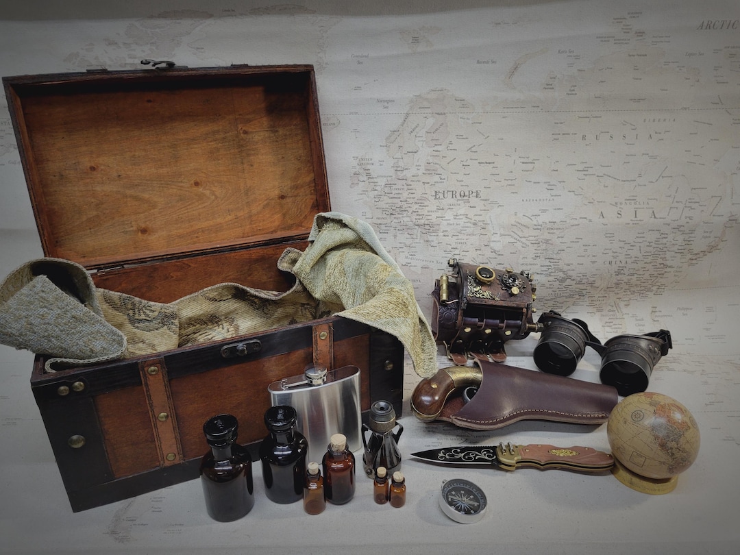 Steampunk Vortex Manipulator Travelers Kit With Large Decorative Brown ...