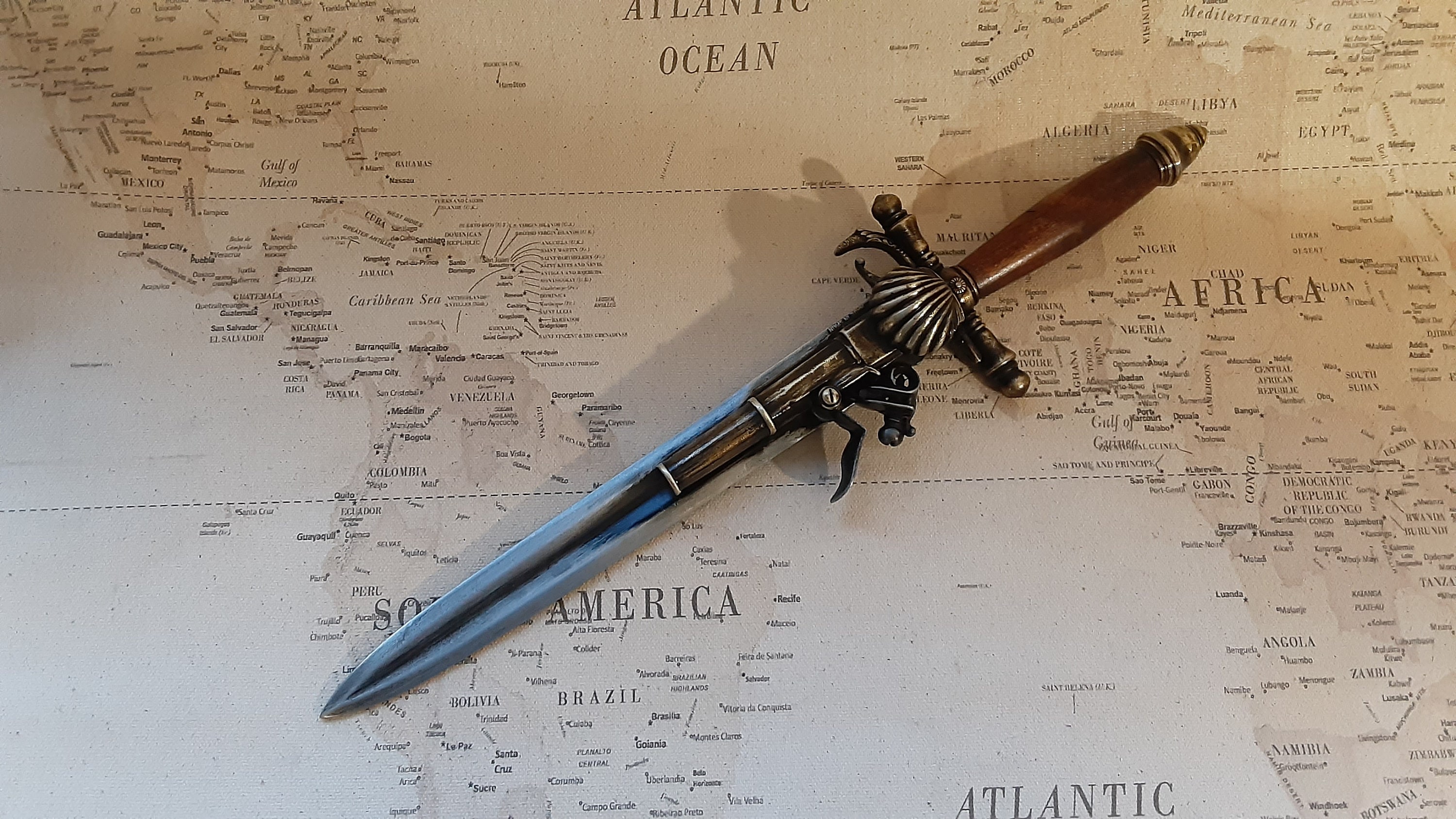 18th Century Aged French Pirates Dagger Flintlock Non-firing - Etsy