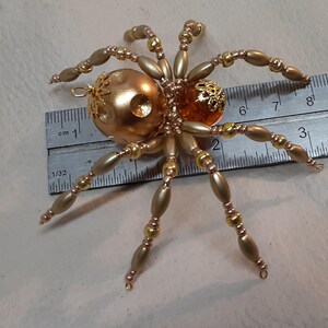 Steampunk Beaded Gold Dimpled Spider - Etsy