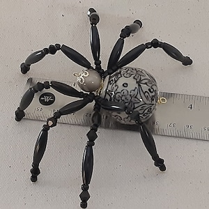 Extra Large Steampunk Black and White Ceramic Drawer Pull Spider - Etsy