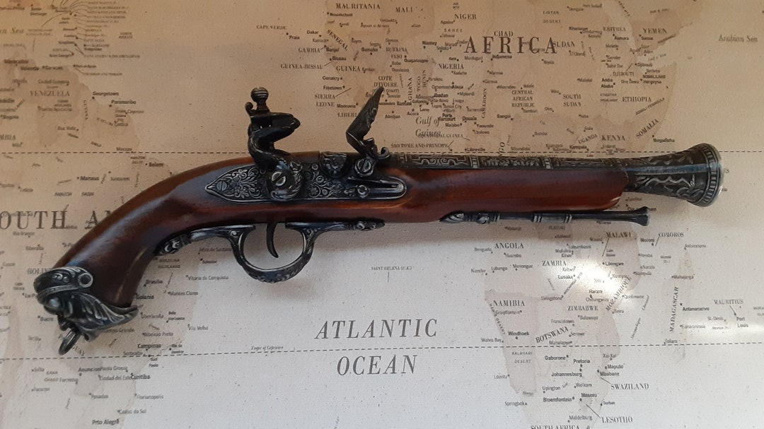 Steampunk Style Pirate's Aged Non Firing Pewter Antique Reproduction ...