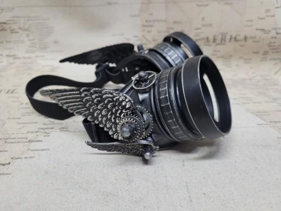 Steampunk Double Winged Black/silver Valkyrie Goggles - Etsy