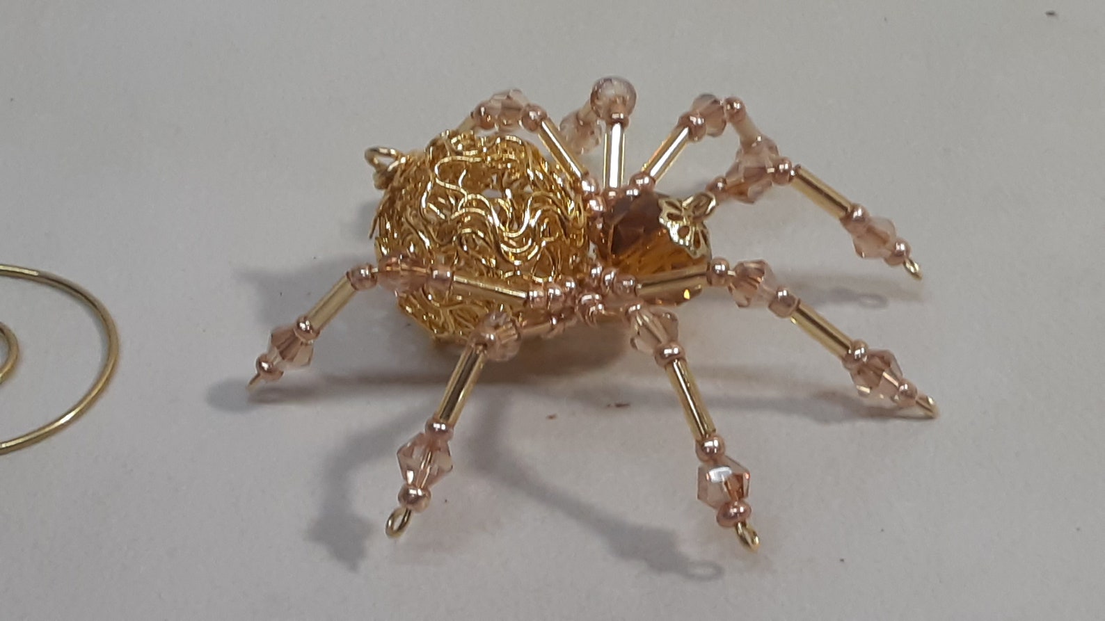 Steampunk Crystalline Gold Metallic Spider | Etsy