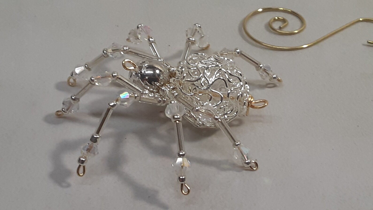 Steampunk Crystalline Silver Metallic Spider - Etsy