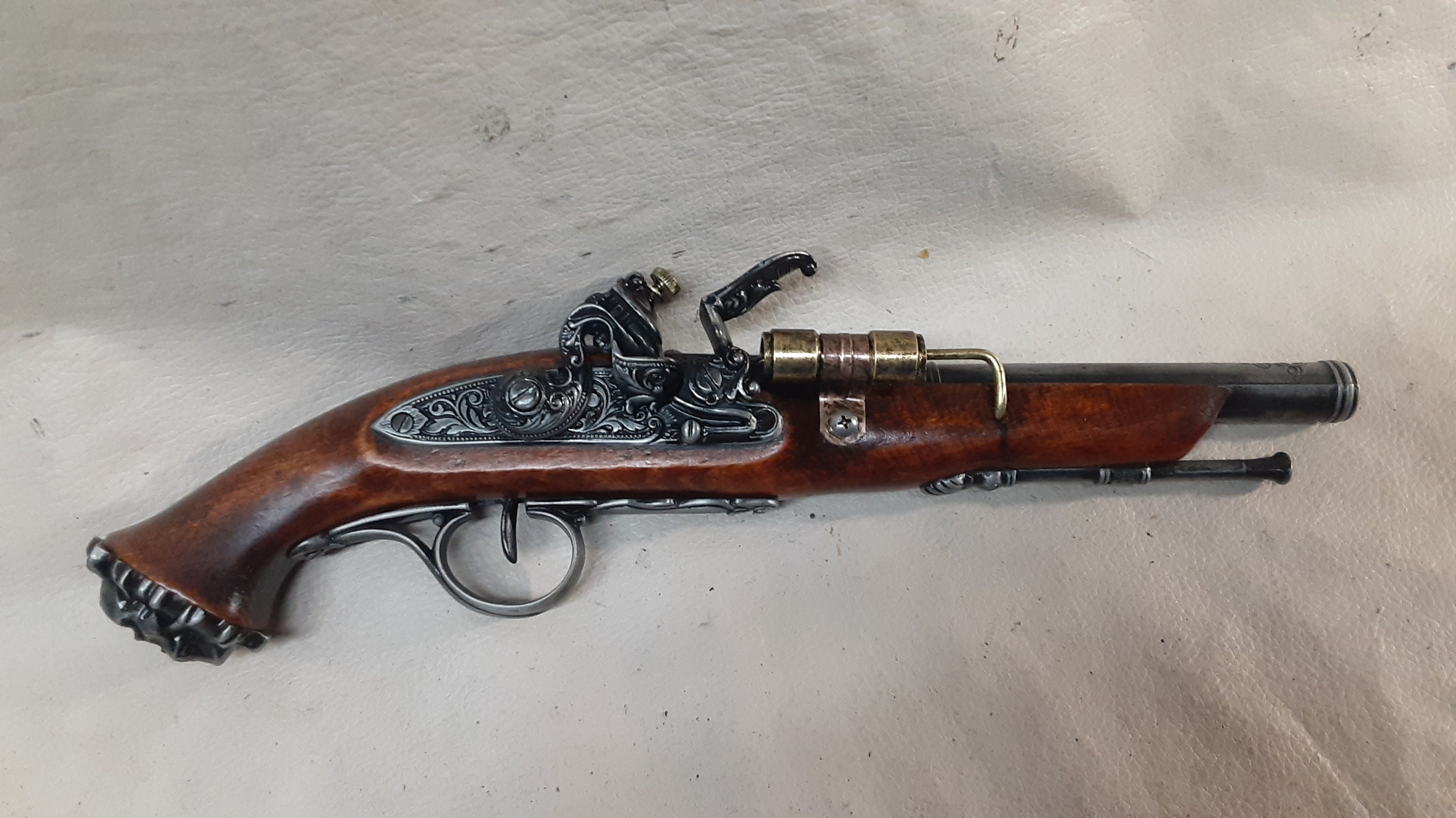 18th Century Non-Firing Aged Steampunk Jolly Roger Aether Flintlock ...