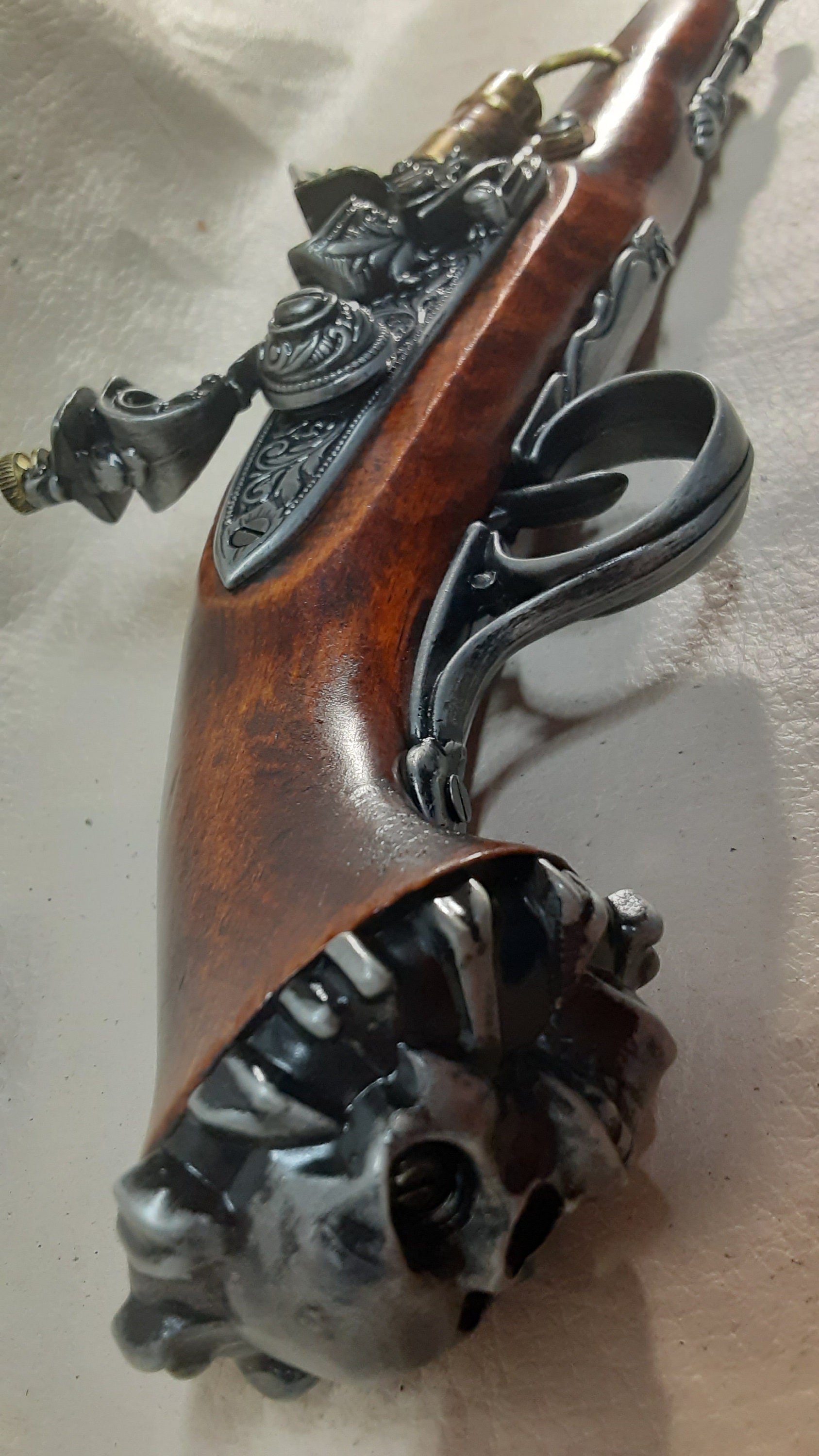 18th Century Non-Firing Aged Steampunk Jolly Roger Aether Flintlock ...