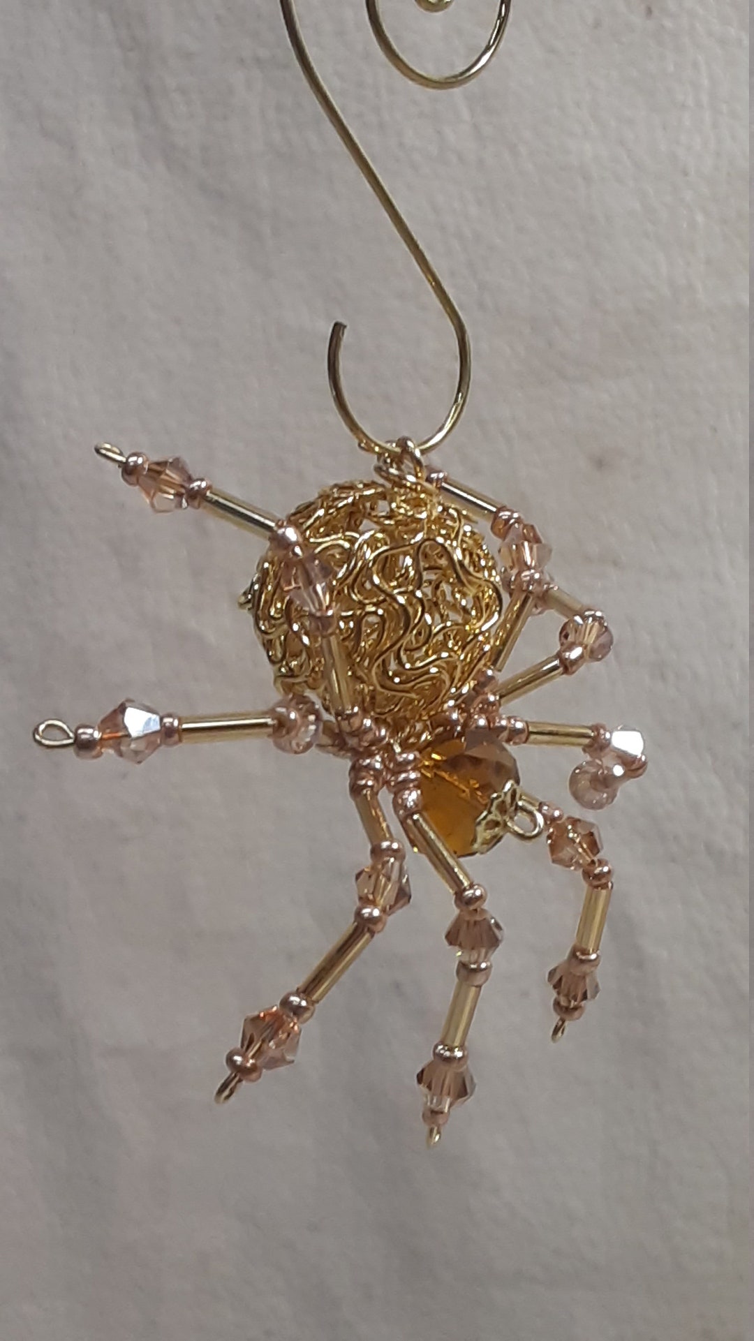 Steampunk Crystalline Gold Metallic Spider - Etsy