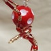 Steampunk Beaded Red/white Dimpled Spider - Etsy