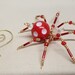 Steampunk Beaded Red/white Dimpled Spider - Etsy