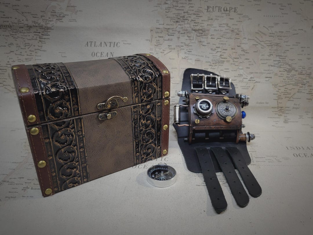 Steampunk Vortex Manipulator With Small Decorative Brown Wooden Storage ...