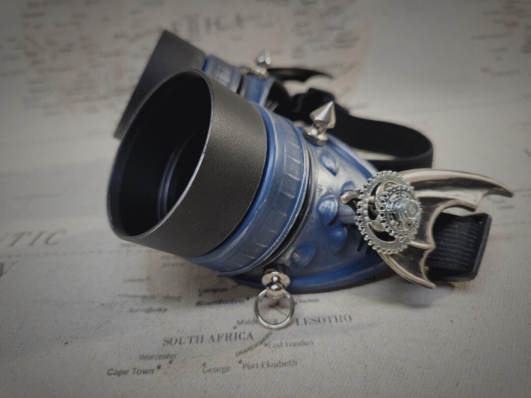 Steampunk Style Blue/silver Dragon Wing Goggles - Etsy