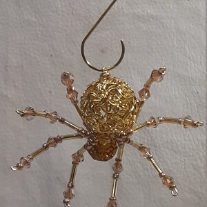 Steampunk Crystalline Gold Metallic Spider - Etsy