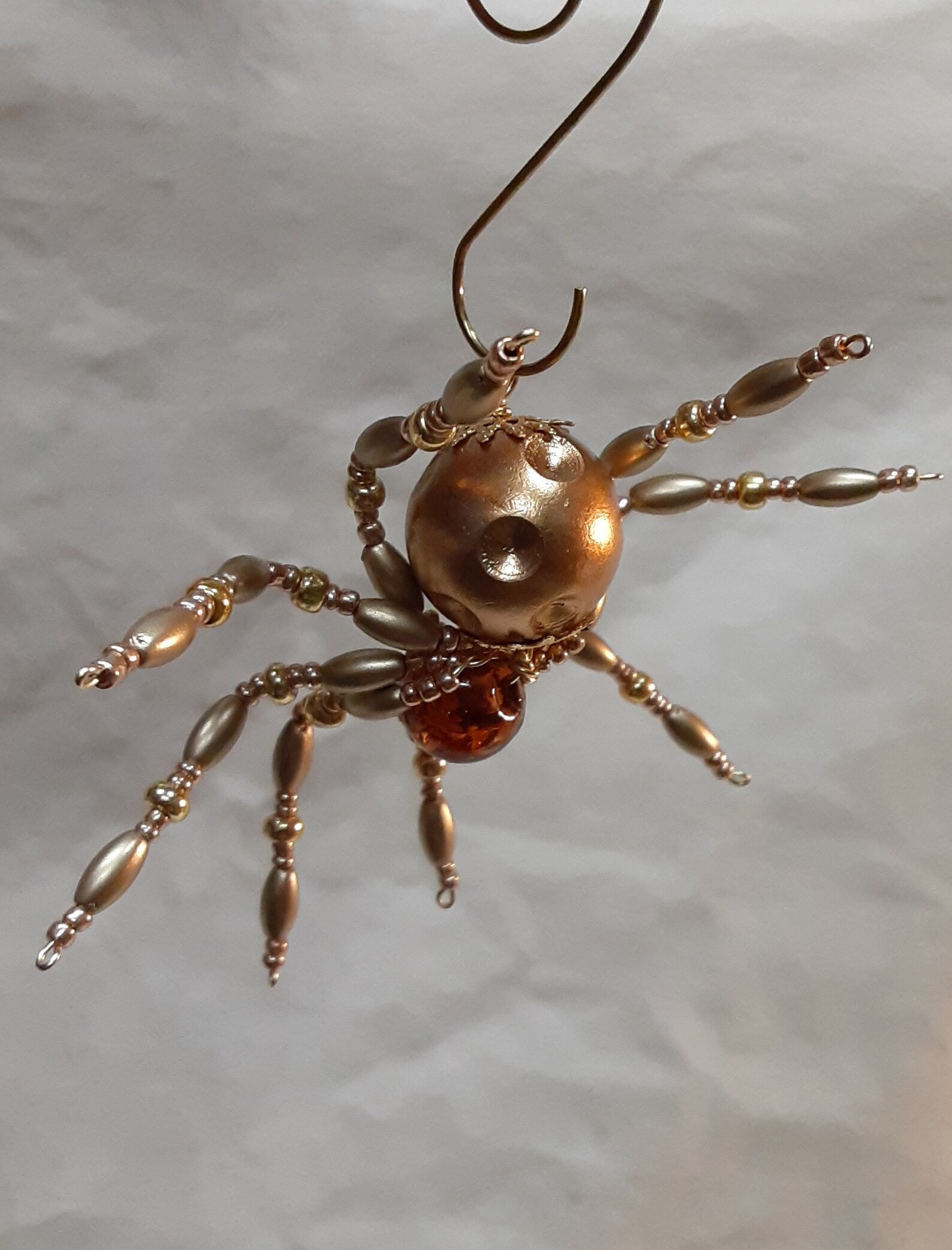 Metallic Steampunk Crystalline Dimpled Beaded Golden Spider - Etsy