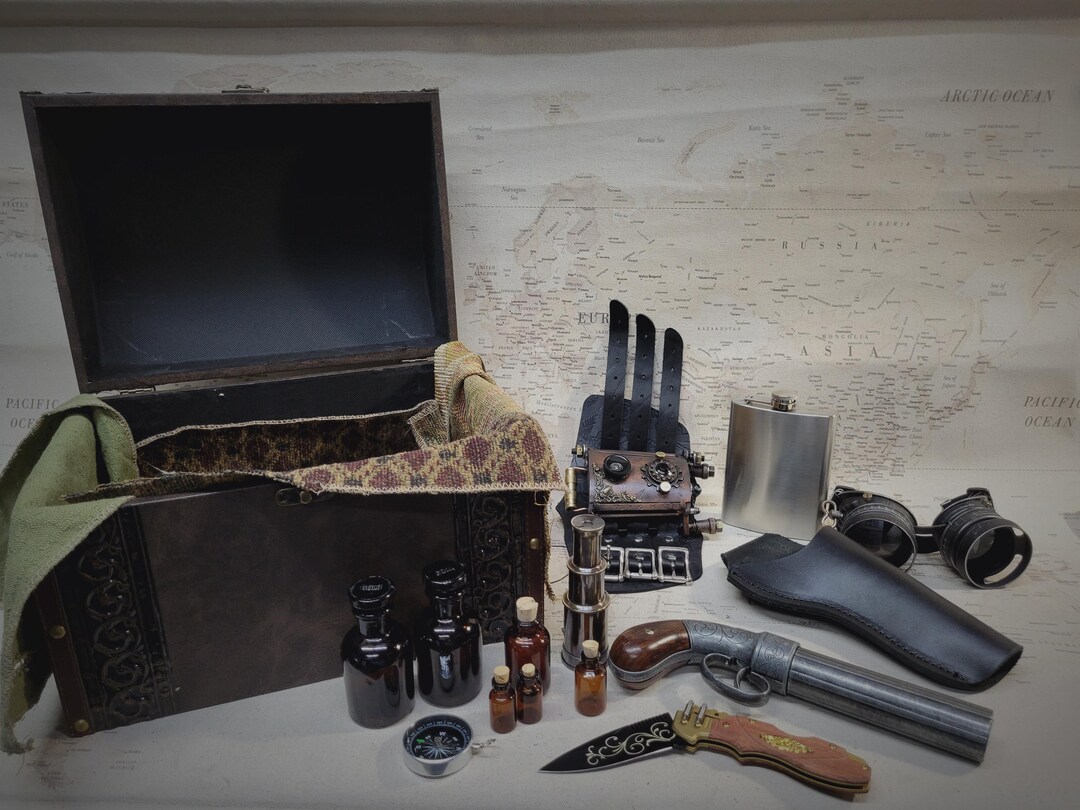 Steampunk Vortex Manipulator Travelers Kit With Large Decorative Brown ...