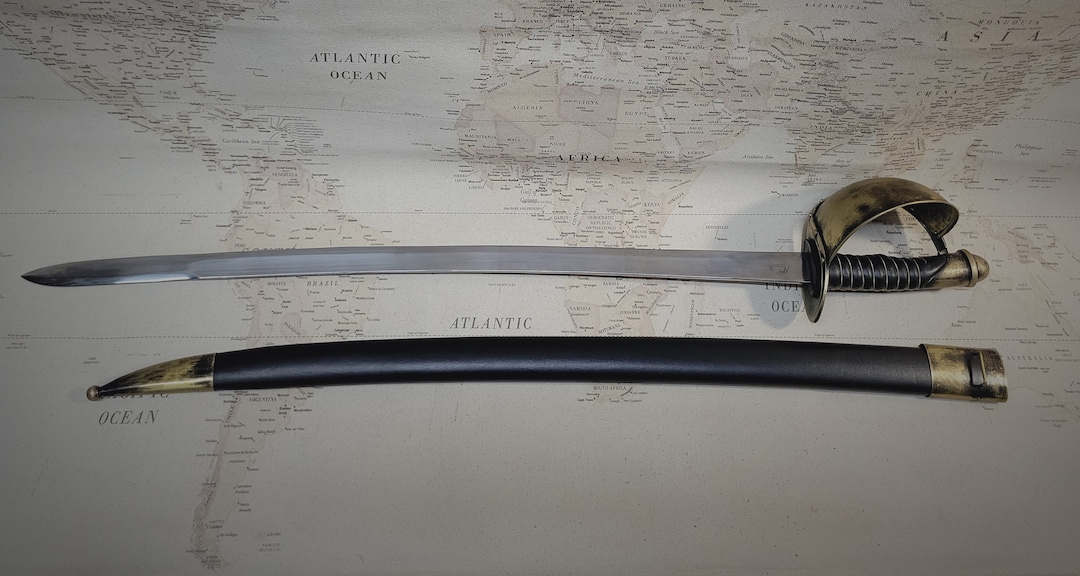 Aged 1860 Naval Boarding Cutlass With Scabbard and Adjustable Sword ...