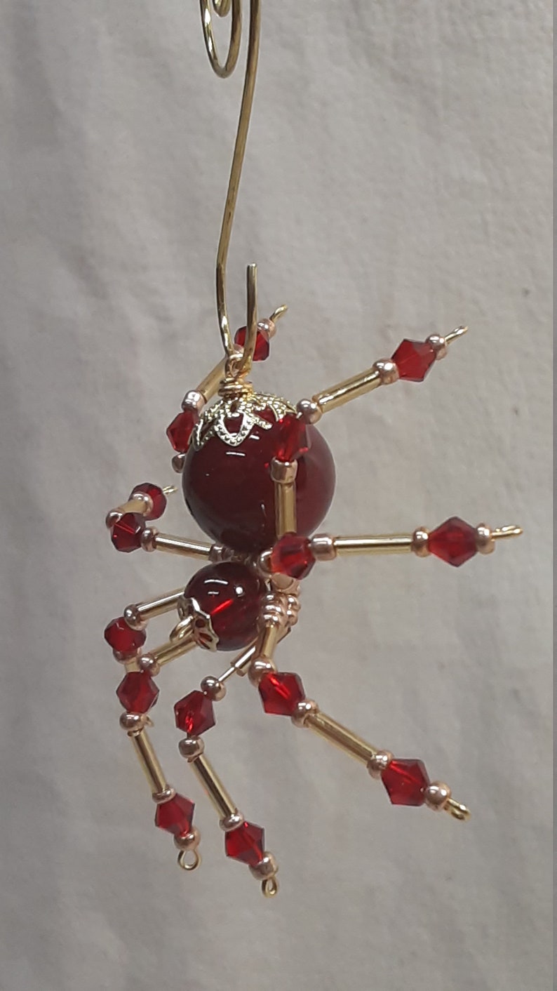 Steampunk Beaded Blood Red Spider With Crystal Legs - Etsy