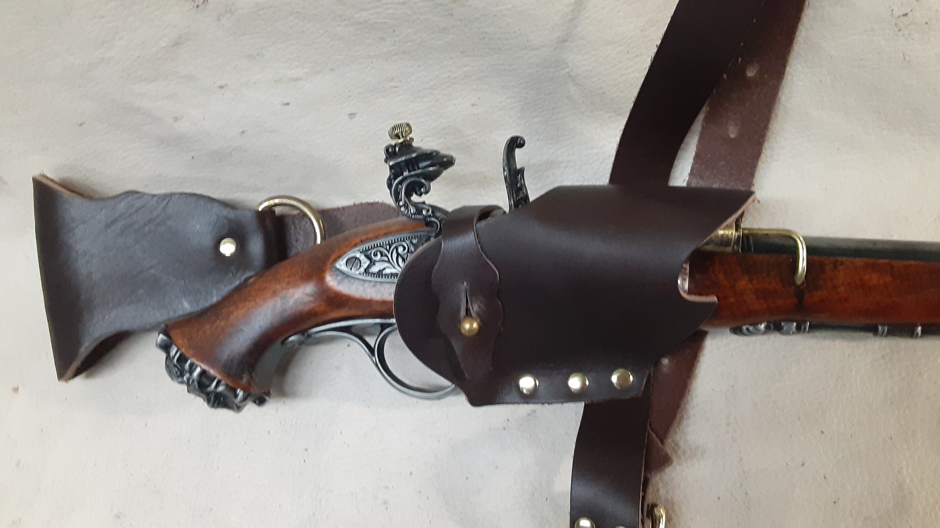 18th Century Non-Firing Aged Steampunk Jolly Roger Aether Flintlock ...