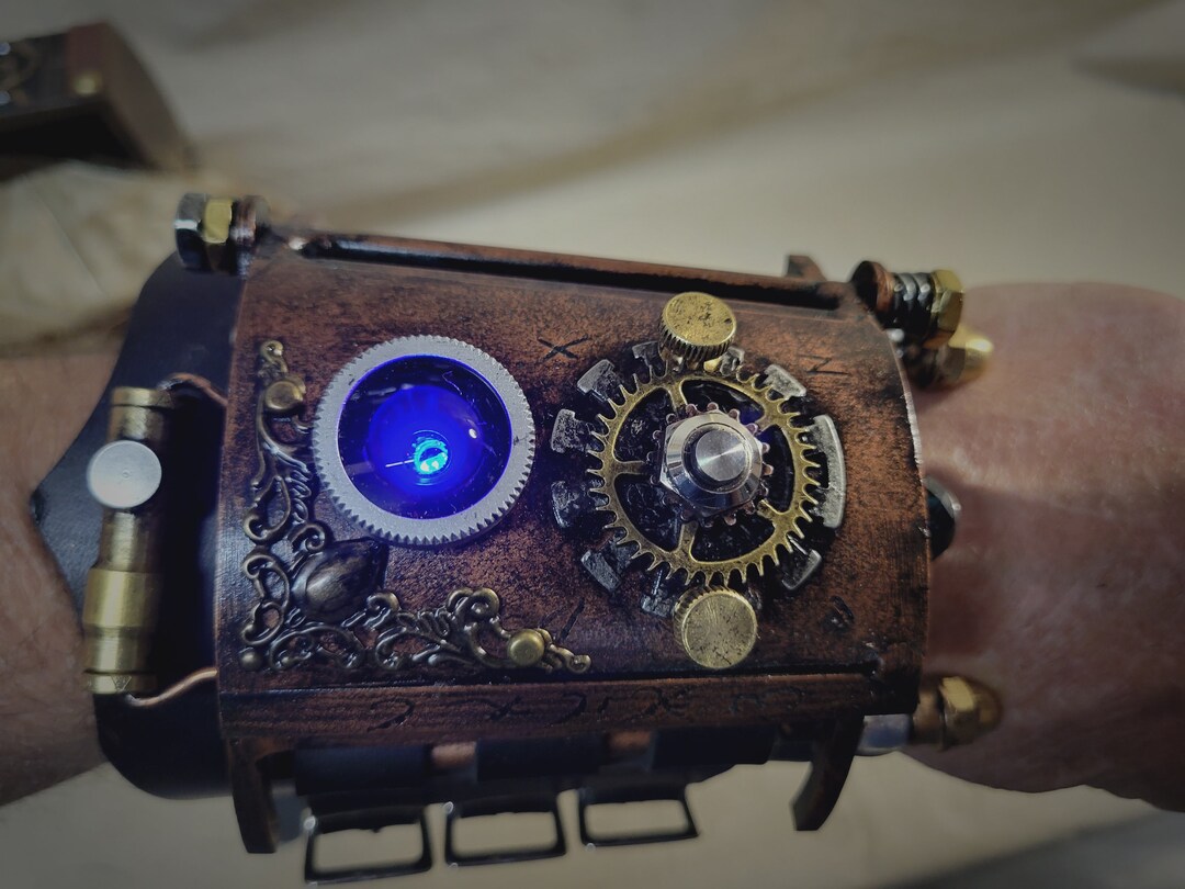 Steampunk Vortex Manipulator With Small Decorative Brown Wooden Storage ...